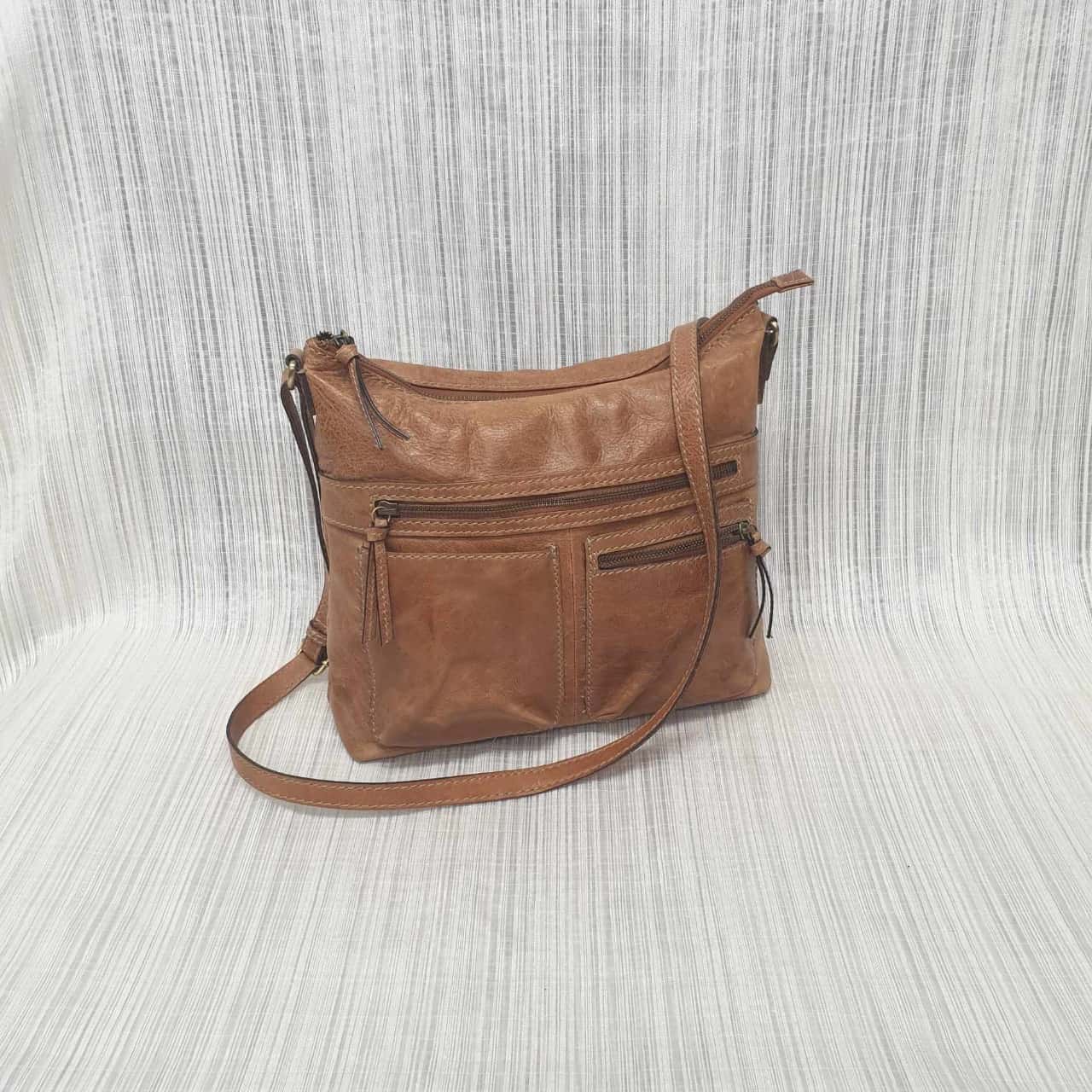 Colorado Classy Caramel Brown /Leather /2 Zip & Pocket Front Detail ...
