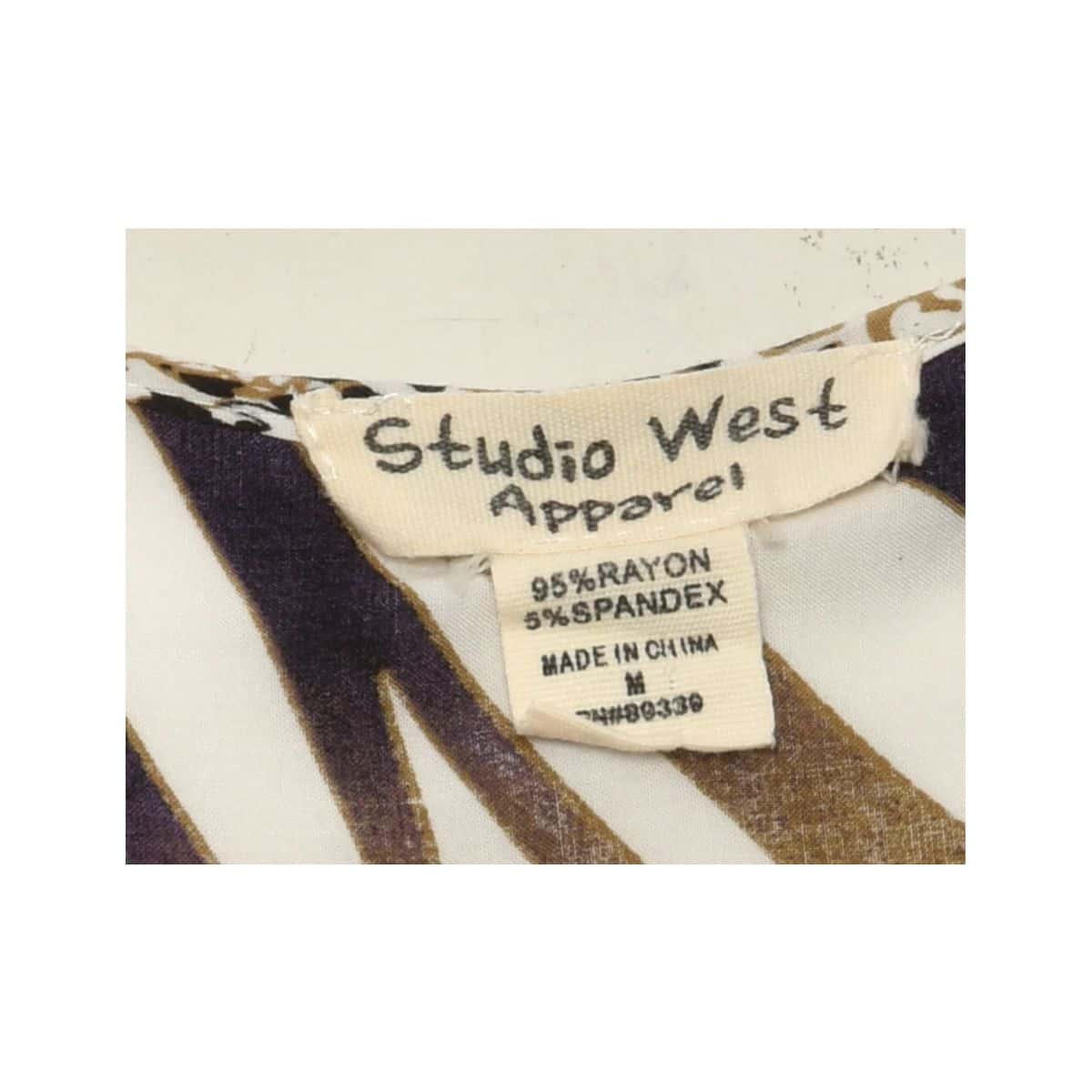 Studio West Women's Size L Sleeveless Top Multicoloured Paisley Pattern