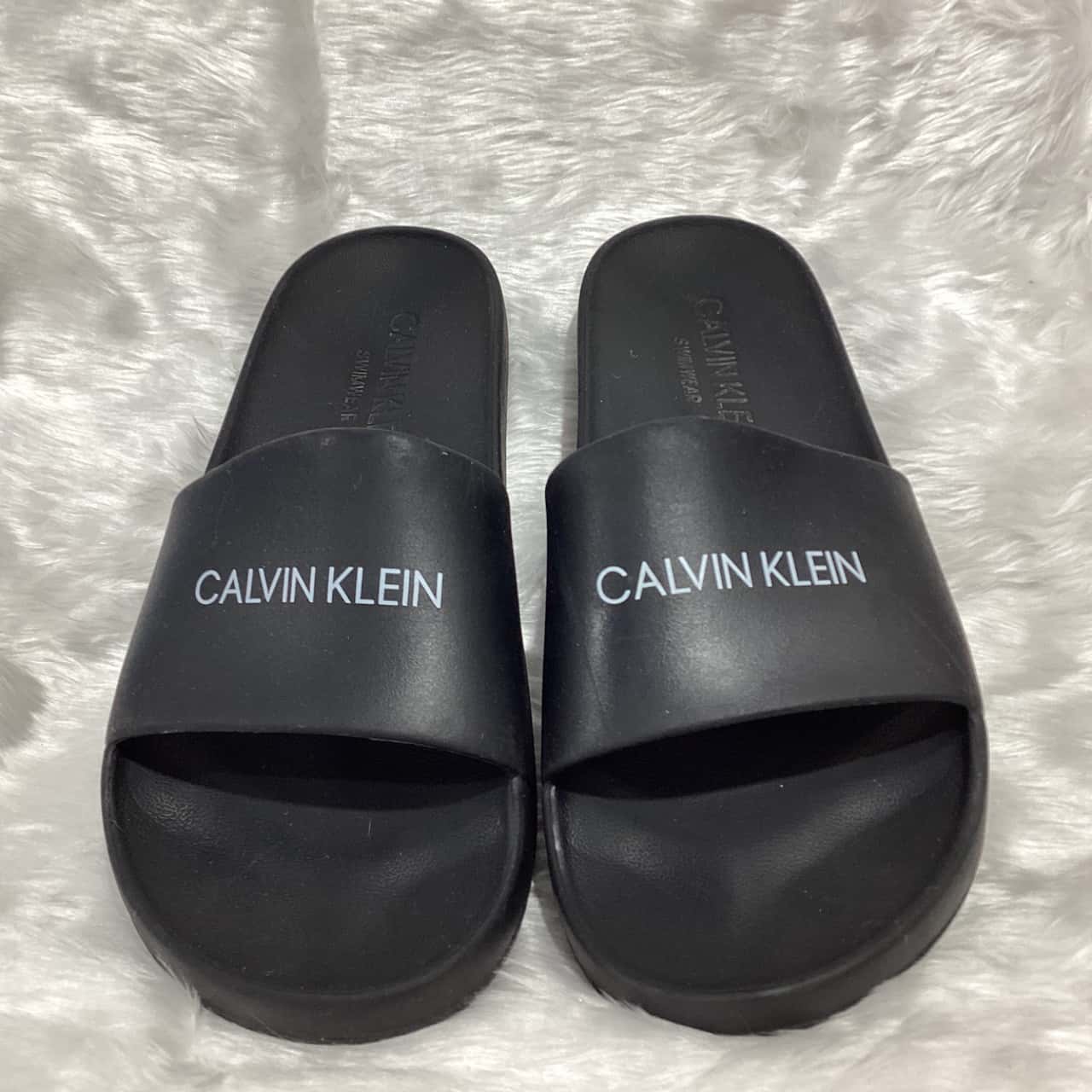 Calvin Klein Mens Size 9 Black slides