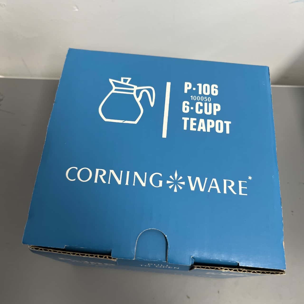 Vintage Corning Ware 6 Cup Tea Pot with Lid Blue Cornflower Pattern ...