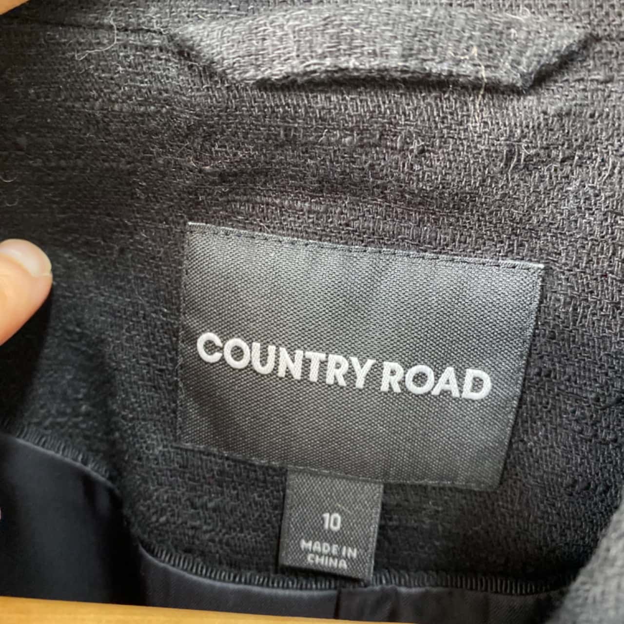 Country Road Womens Size 10 Blazers Black (s)