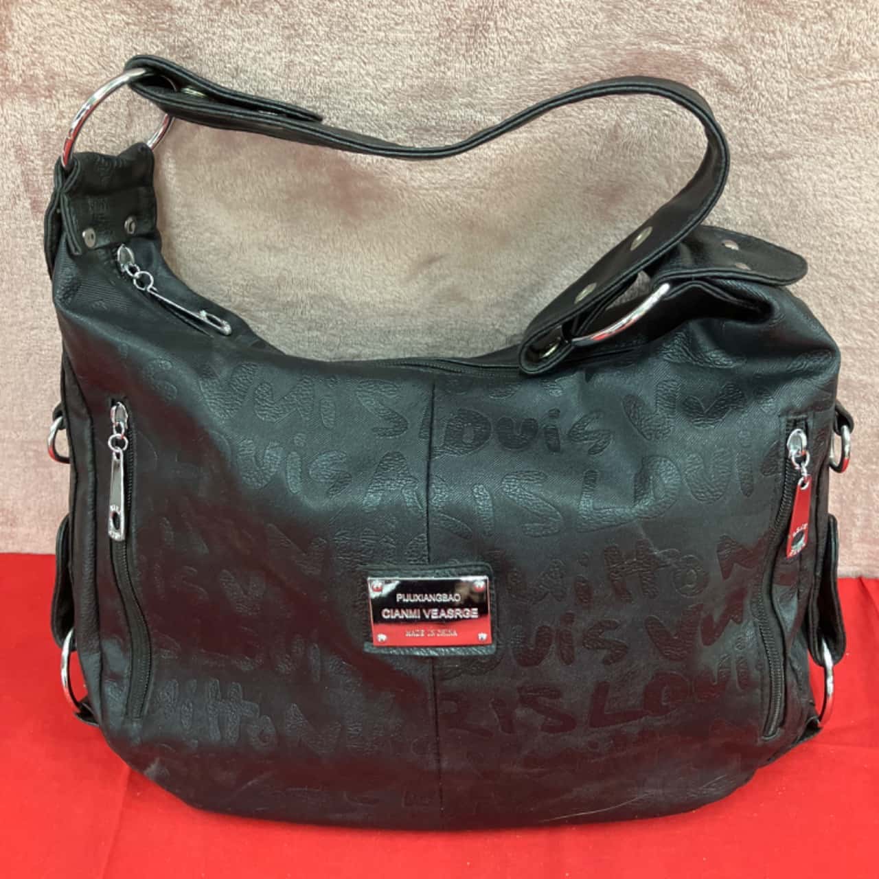 Jingpin Women's Handbag with 2 Extra Front Zip Pockets & 1 Zipped back ...