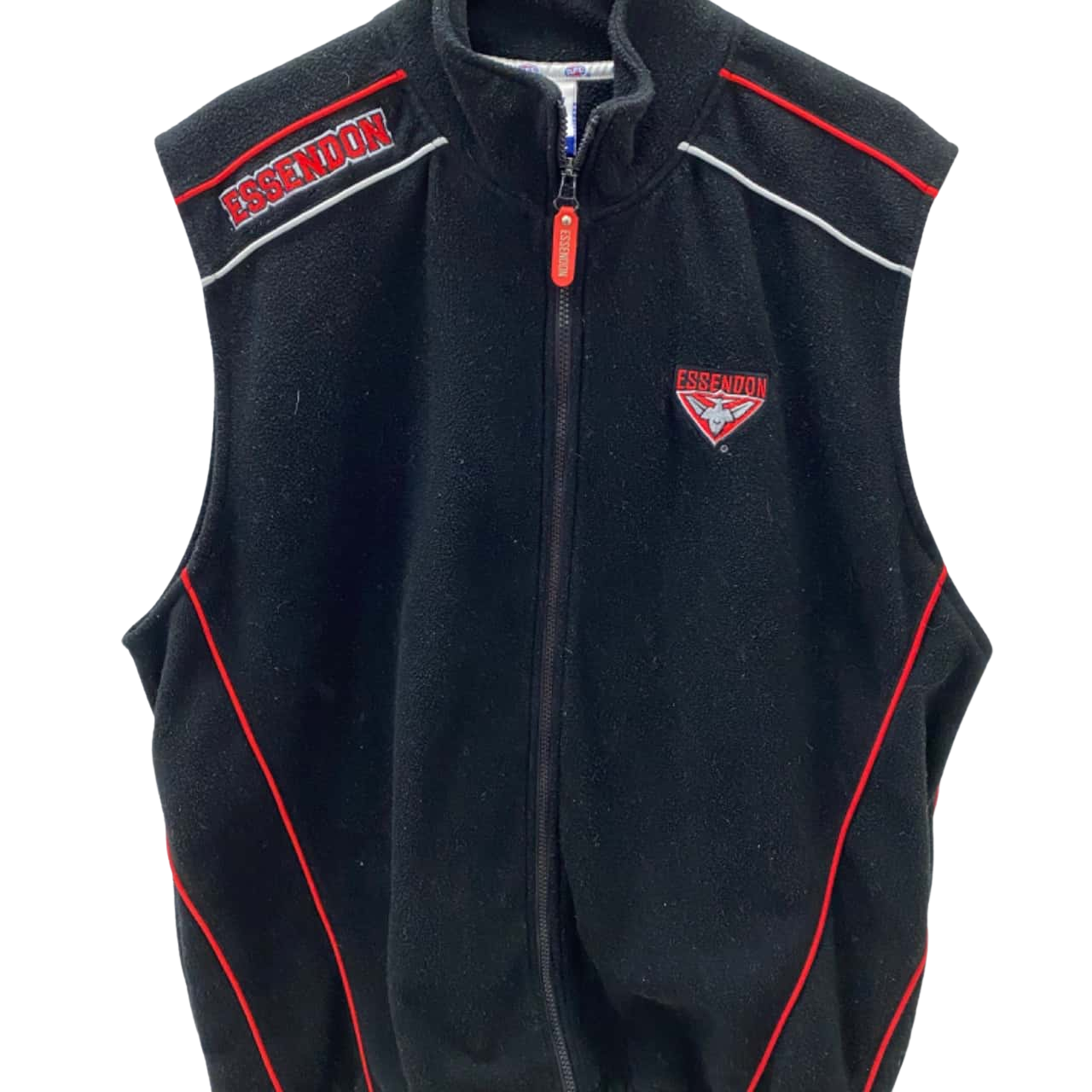 AFL Mens Size XL Short Sleeve Black / Red. Bombers vest