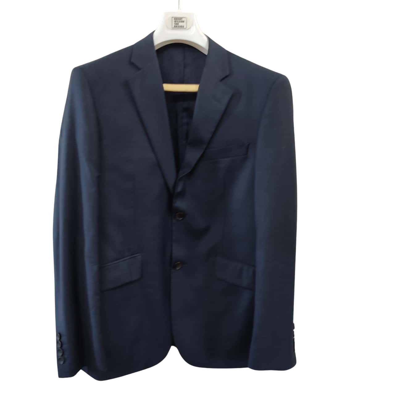 BRENT WILSON "The Basics" Navy Blue Wool Suit Coat Size 38S Pants Size ...