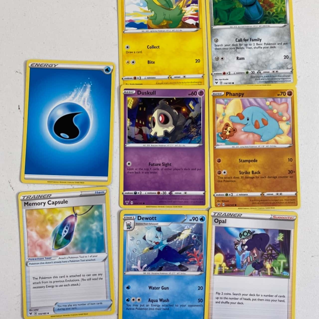 Pokémon cards with reflective cards