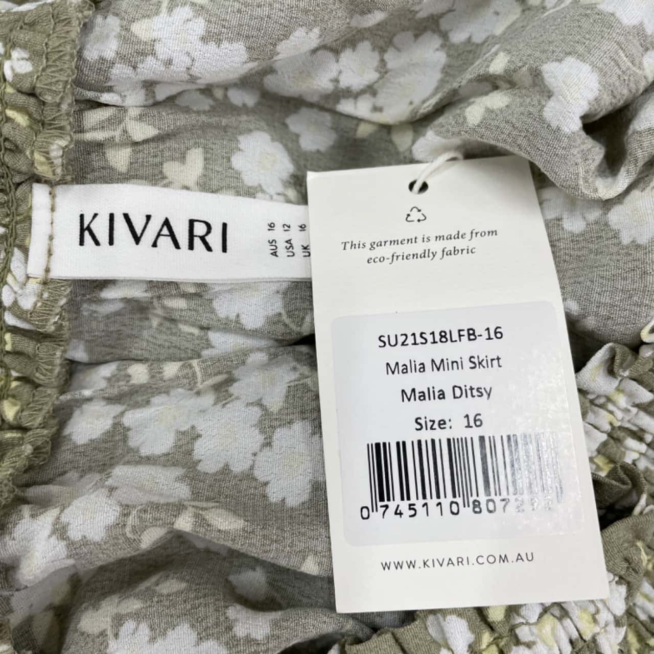 Kivari Womens Size 16 Knee Length Floral / Green Skirt(s)