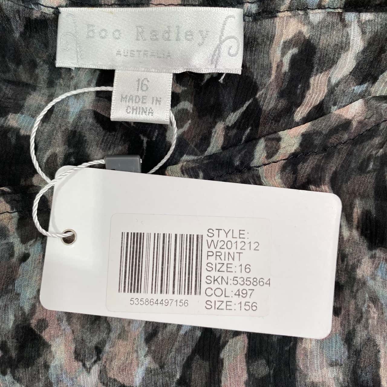 Boo Radley Womens Sheer Mesh 2-Piece Top Set with Inner Cami Size 16 Black