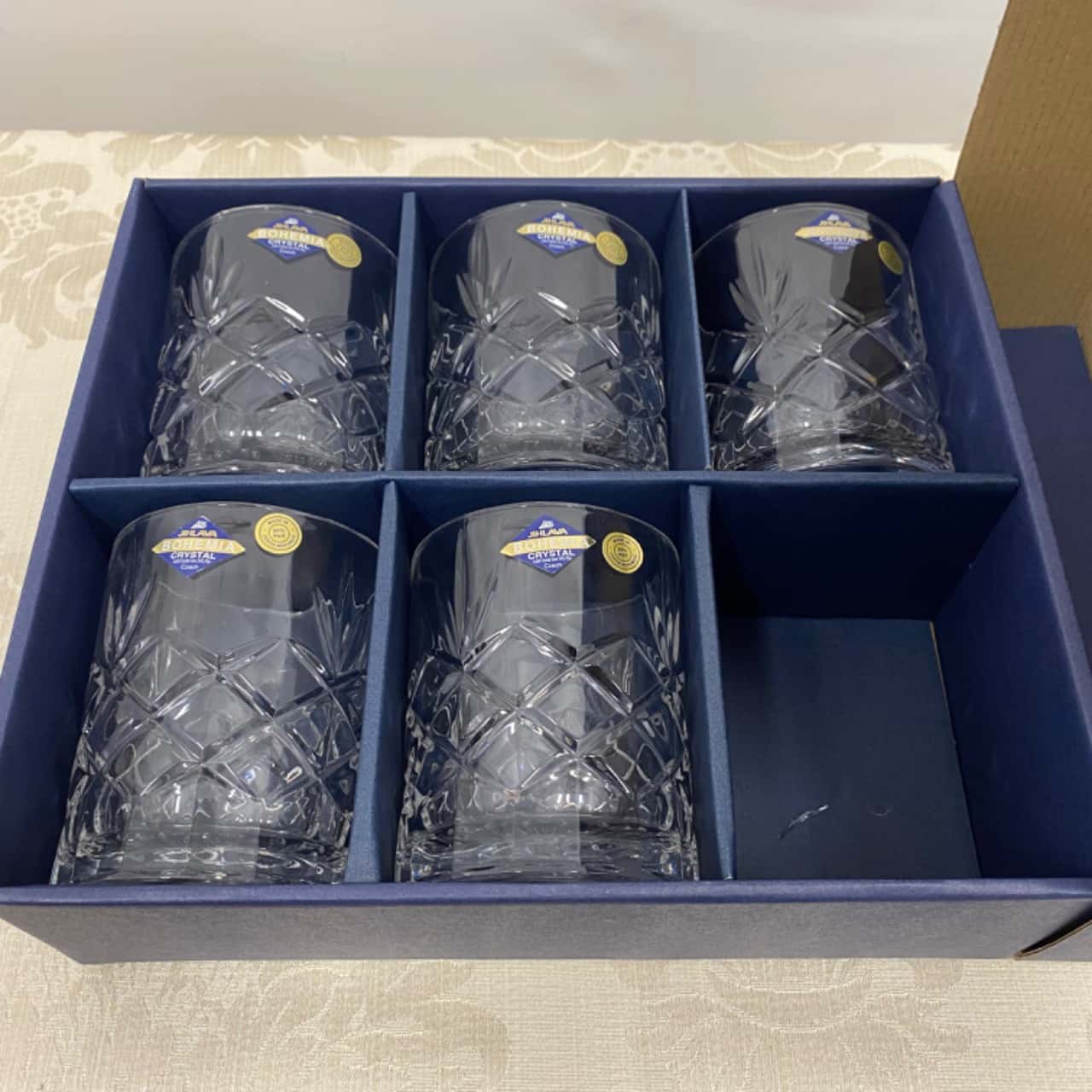 Bohemia Crystal Full Lead Crystal 24%PBO Made in Czech Republic Cortina OF Tumbler 320 ml Set of ...