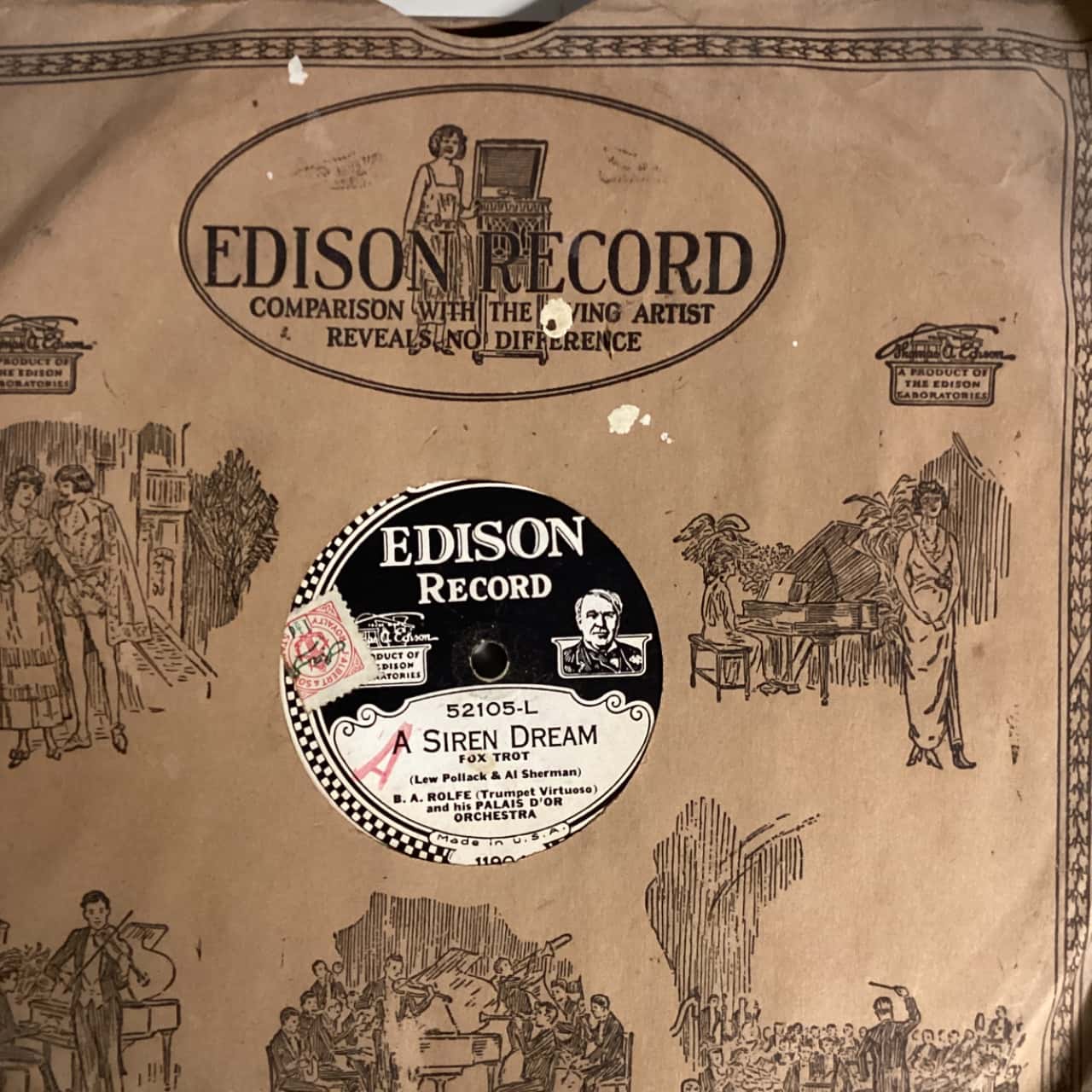 Edison Record Phonograph Record
