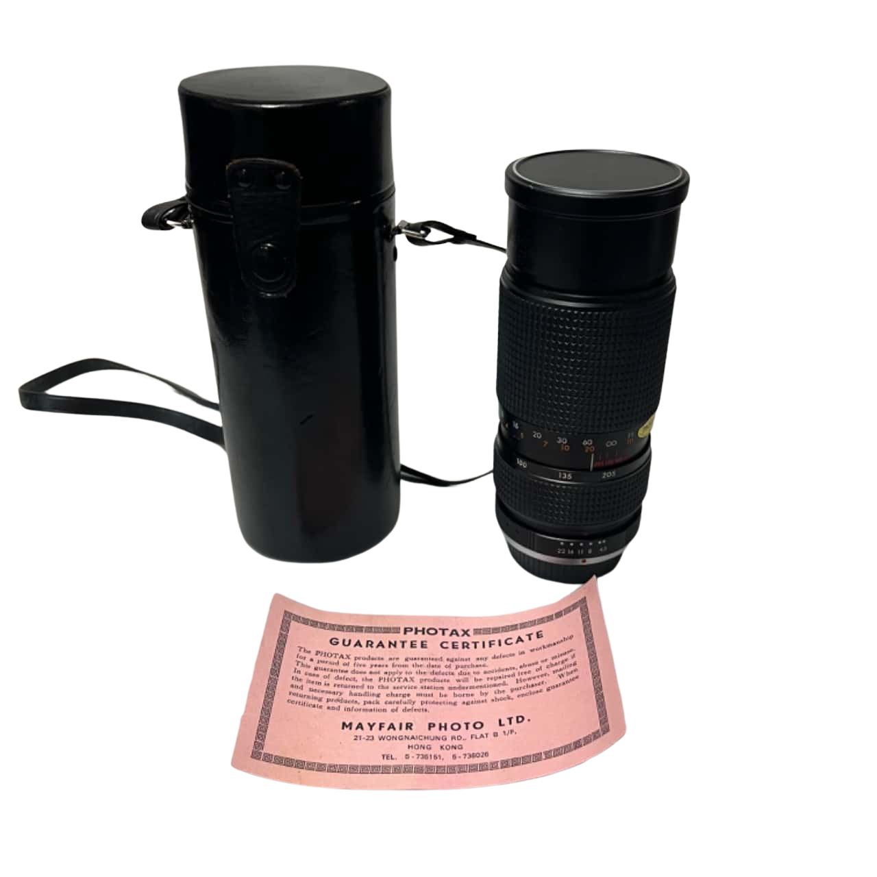 Photax 80-205mm macro lens with case