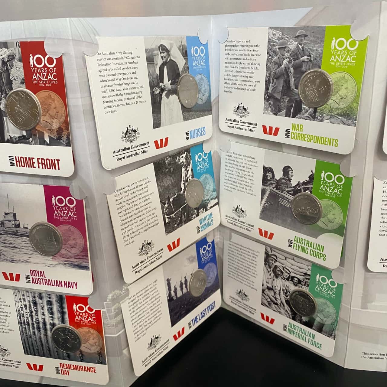 Anzac Remembered WW1 Official coin collection(s)