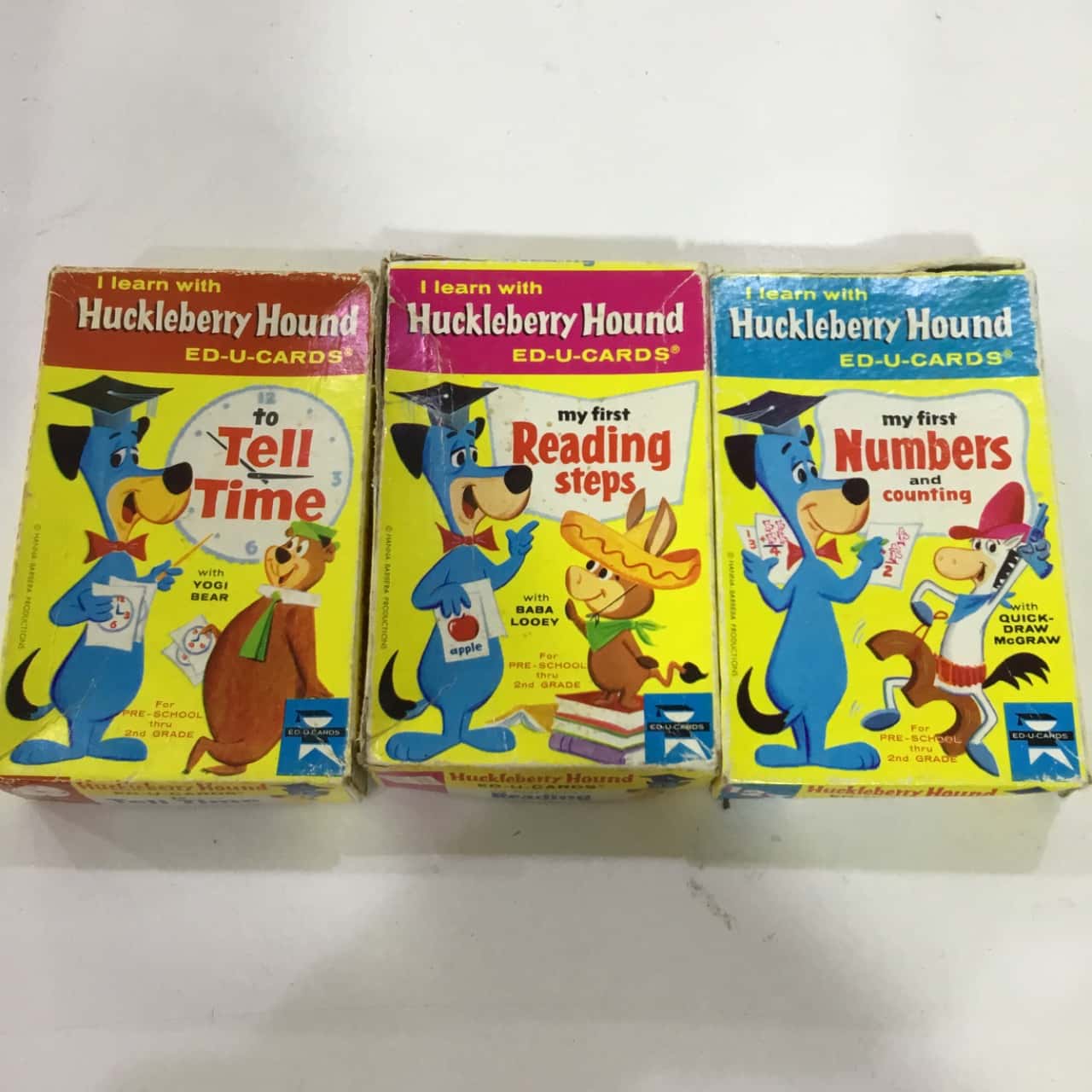 Vintage Huckleberry hound Kids Educational Cards