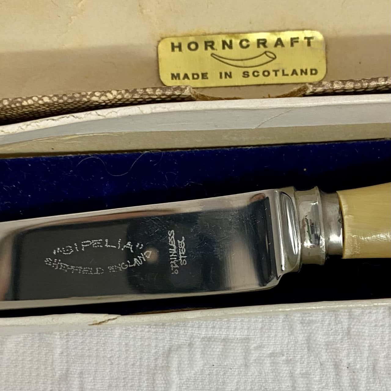 Horncraft Made in Scotland Cheese Knife in Original Box (s)