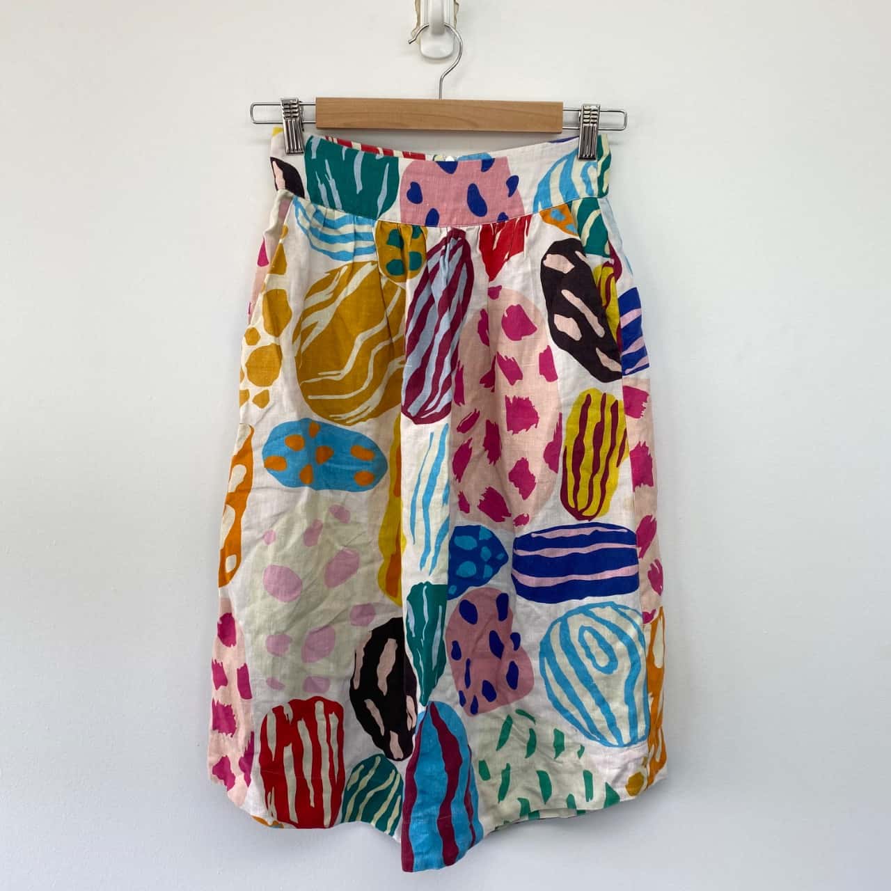 Gorman Colourful Pattern Midi Skirt Size 6 (s)