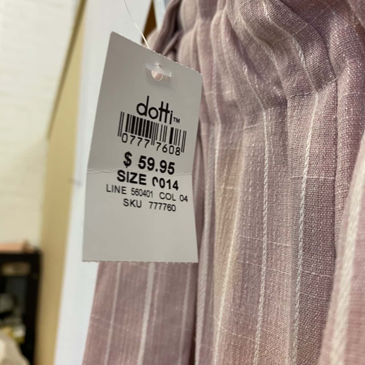 Dotti Womens Size 14 Wide Leg Pink / Striped / White (s)