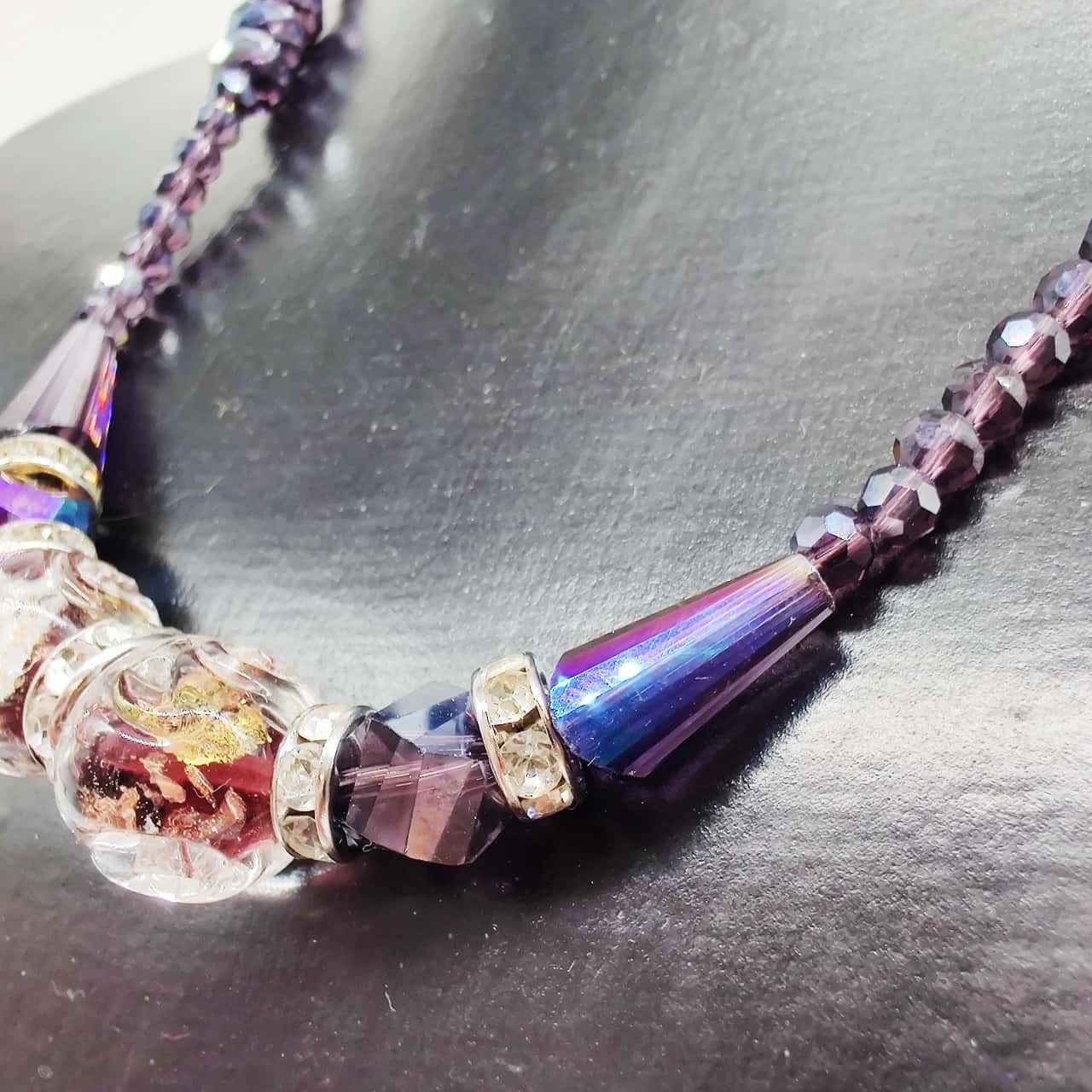 Smokey Mauve Crystal 40cm 3pc Set Including 3cm Diamante & Crystal ...