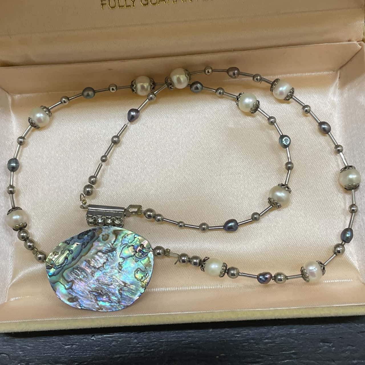 Women's Fresh water Pearls Necklace with Paua shell Pendent (s)