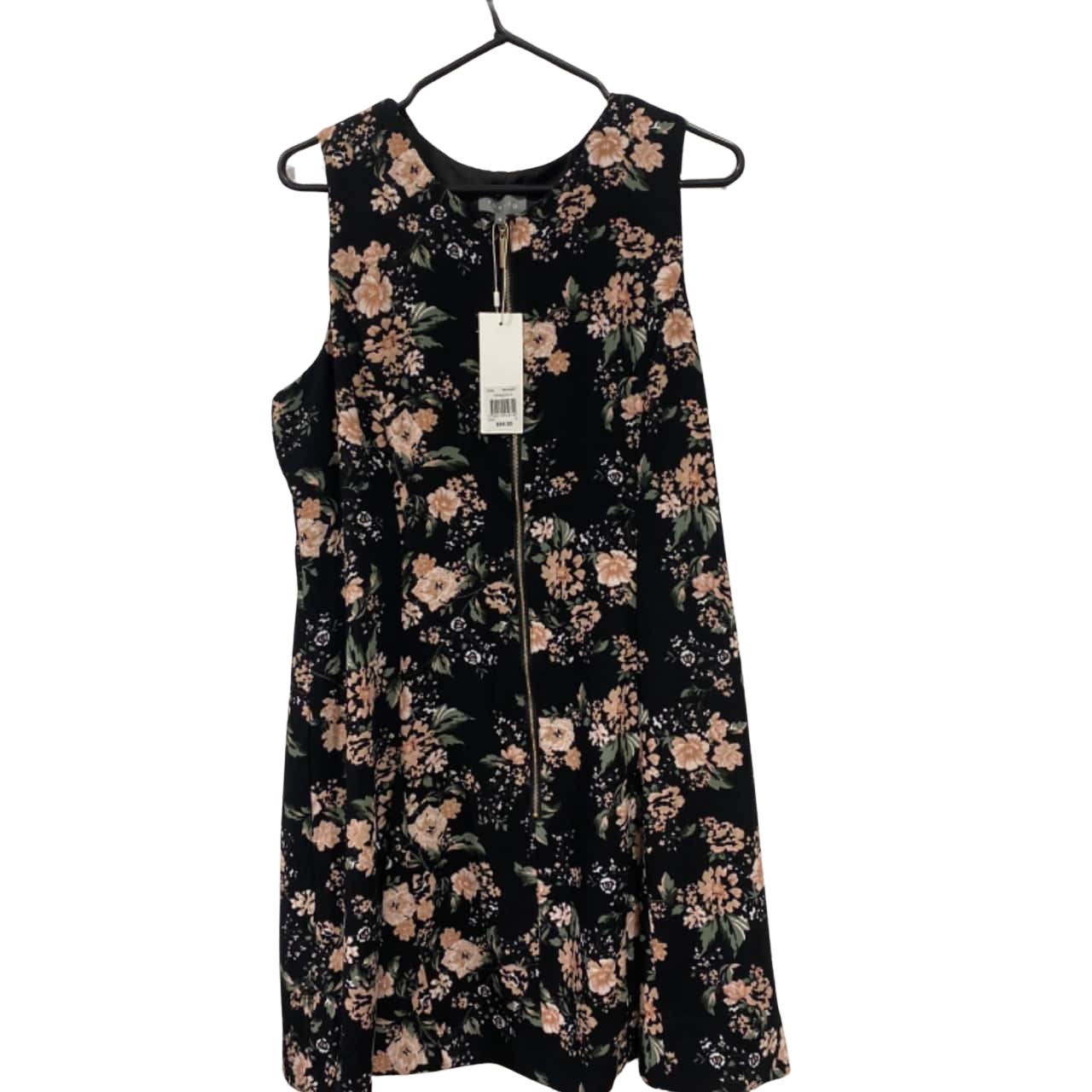 Tokito Womens Size 16 Sleeveless Dress Black / Floral / Green / Pink (s)