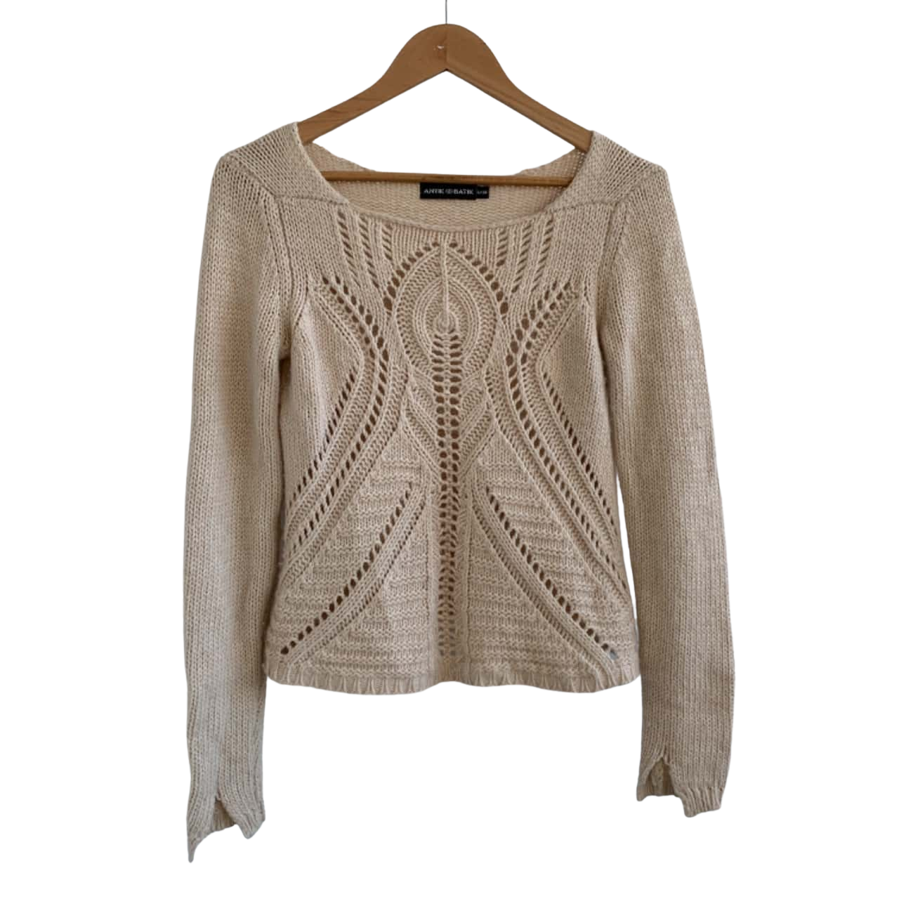 Antik Batik Women’s Small Angora Wool Cream Jumper(s)