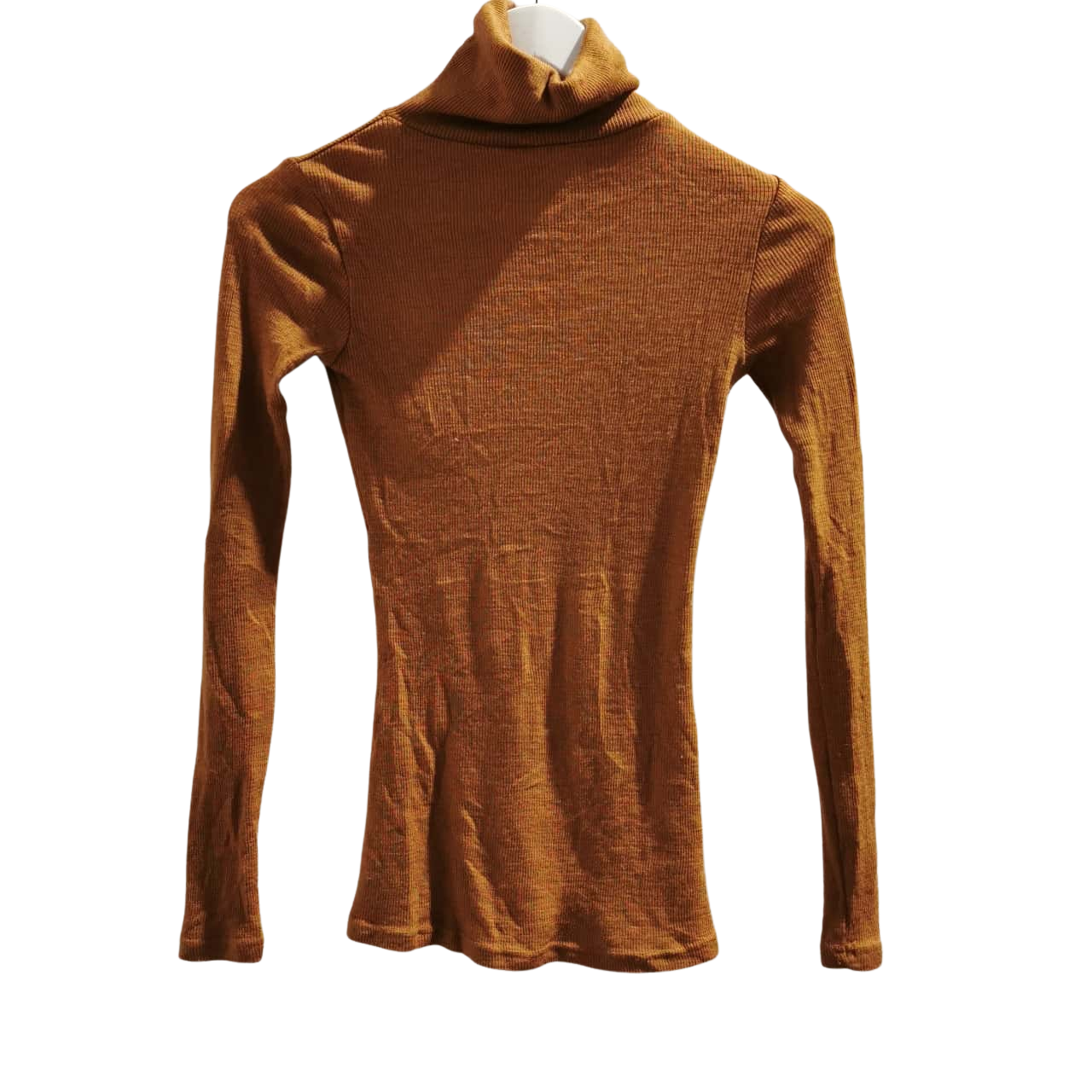 Glassons Womens 100% Merino Wool Size 6 Skivvy Brown (s)