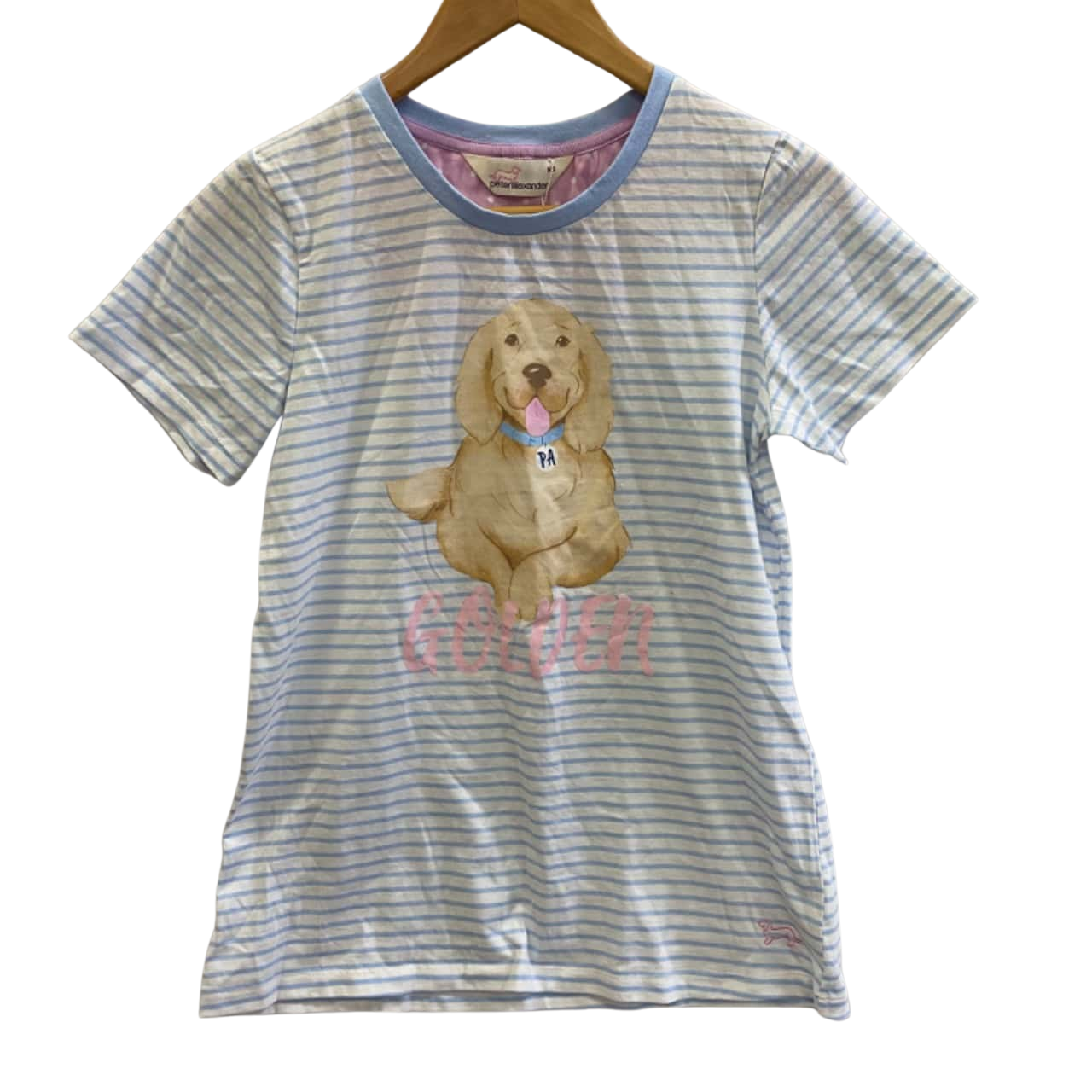 Peter Alexander Womens Size XS Short Sleeve Top Blue / Striped / White BNWT