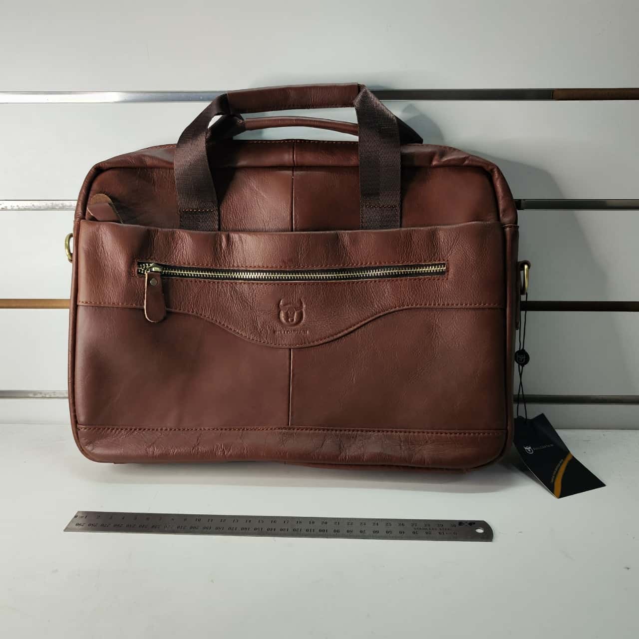 Mens BullCaptain Casual Tote Briefcase Leather (s)
