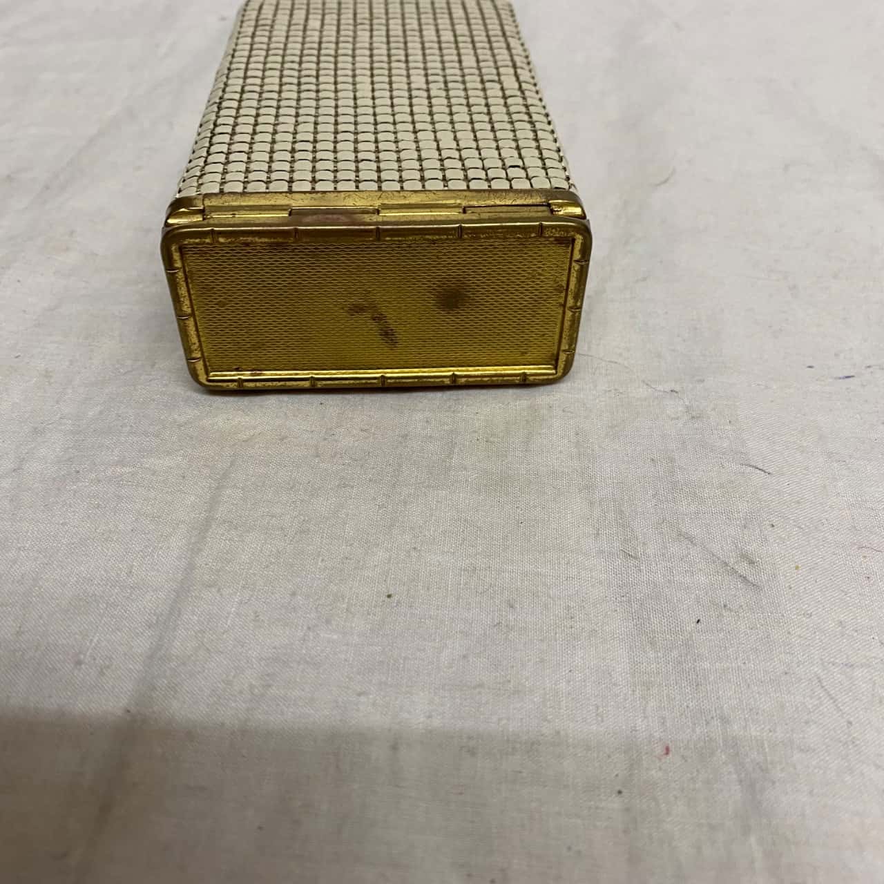 Womens Gold / White Vintage Mesh Cigarette Case (s)