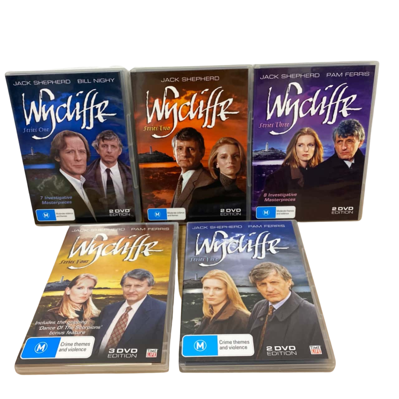 Wycliffe Series 1,2,3,4 & 5 DVD PAL Region 4 11 discs
