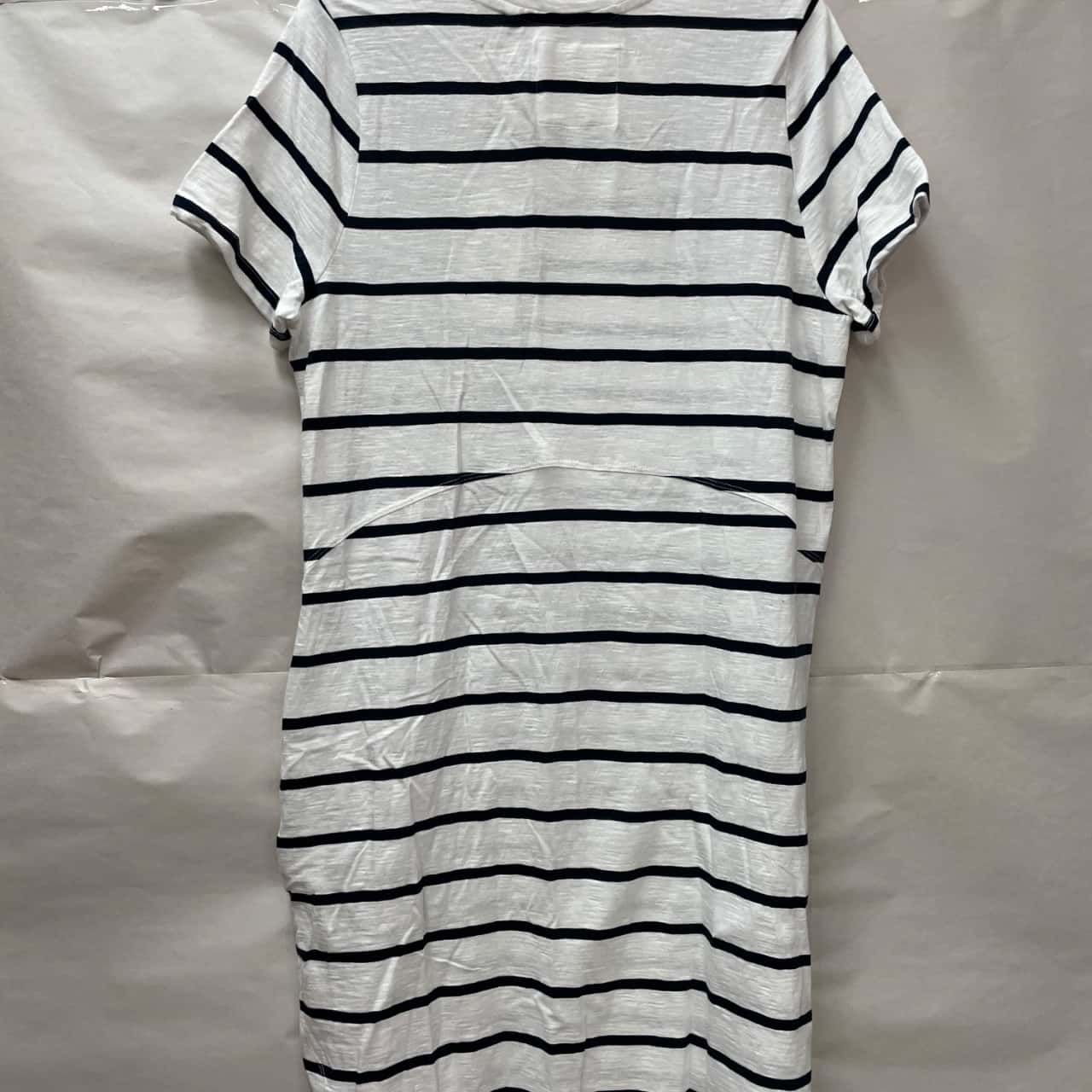 Foxwood Women's Size 14 Tshirt Dress Black / Striped / White