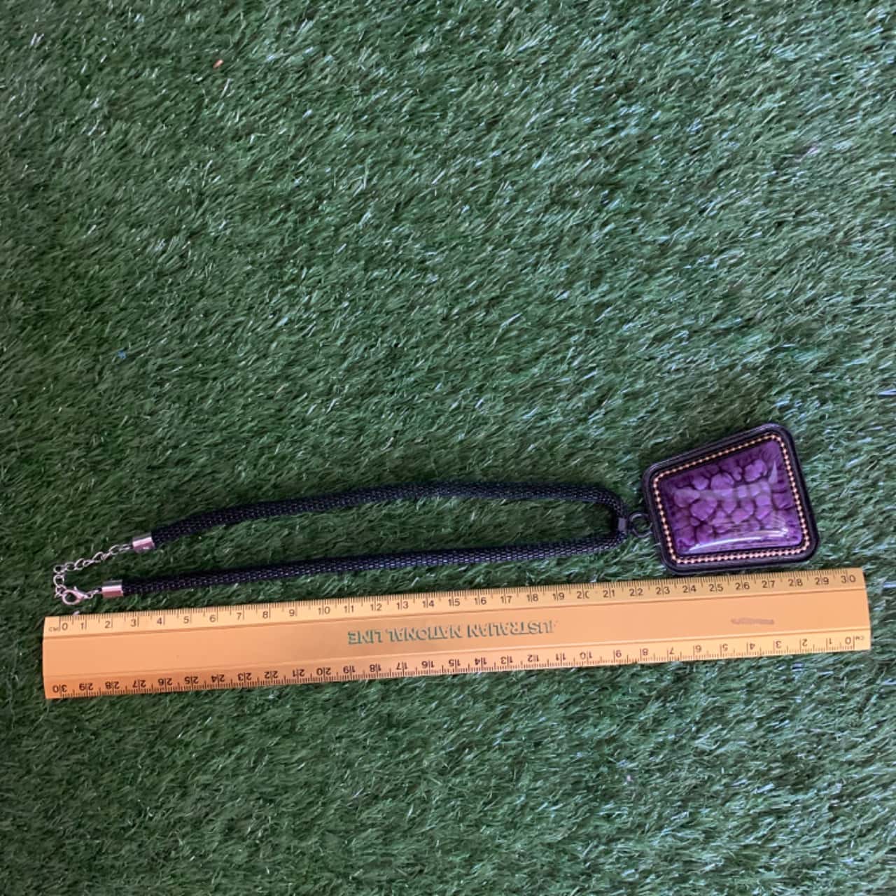 Violet Oblong Pendant Necklace (s)