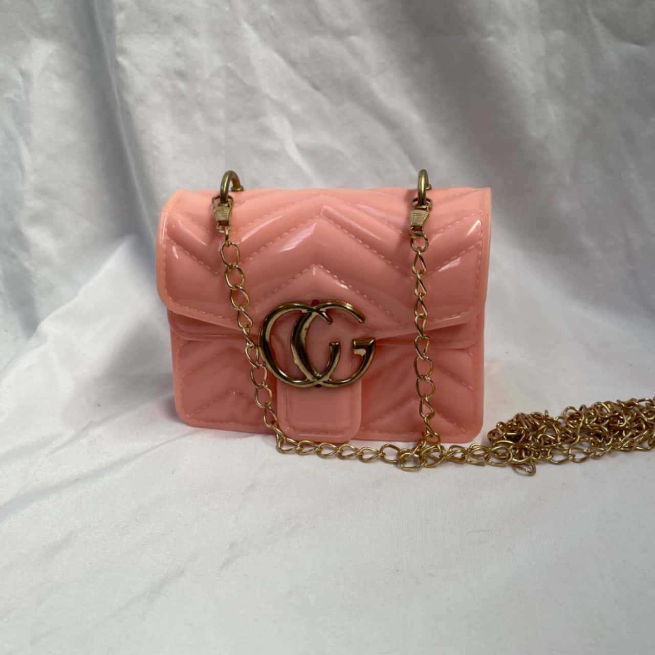 Small Rubber Handbag Pink (s)