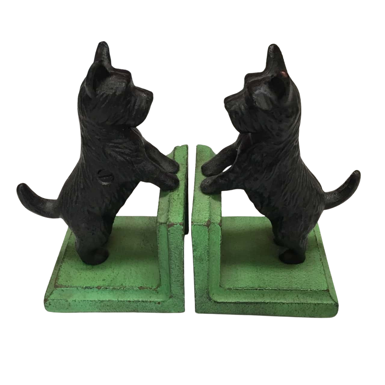 Vintage Cast Iron Black Scottish Terrier Bookends