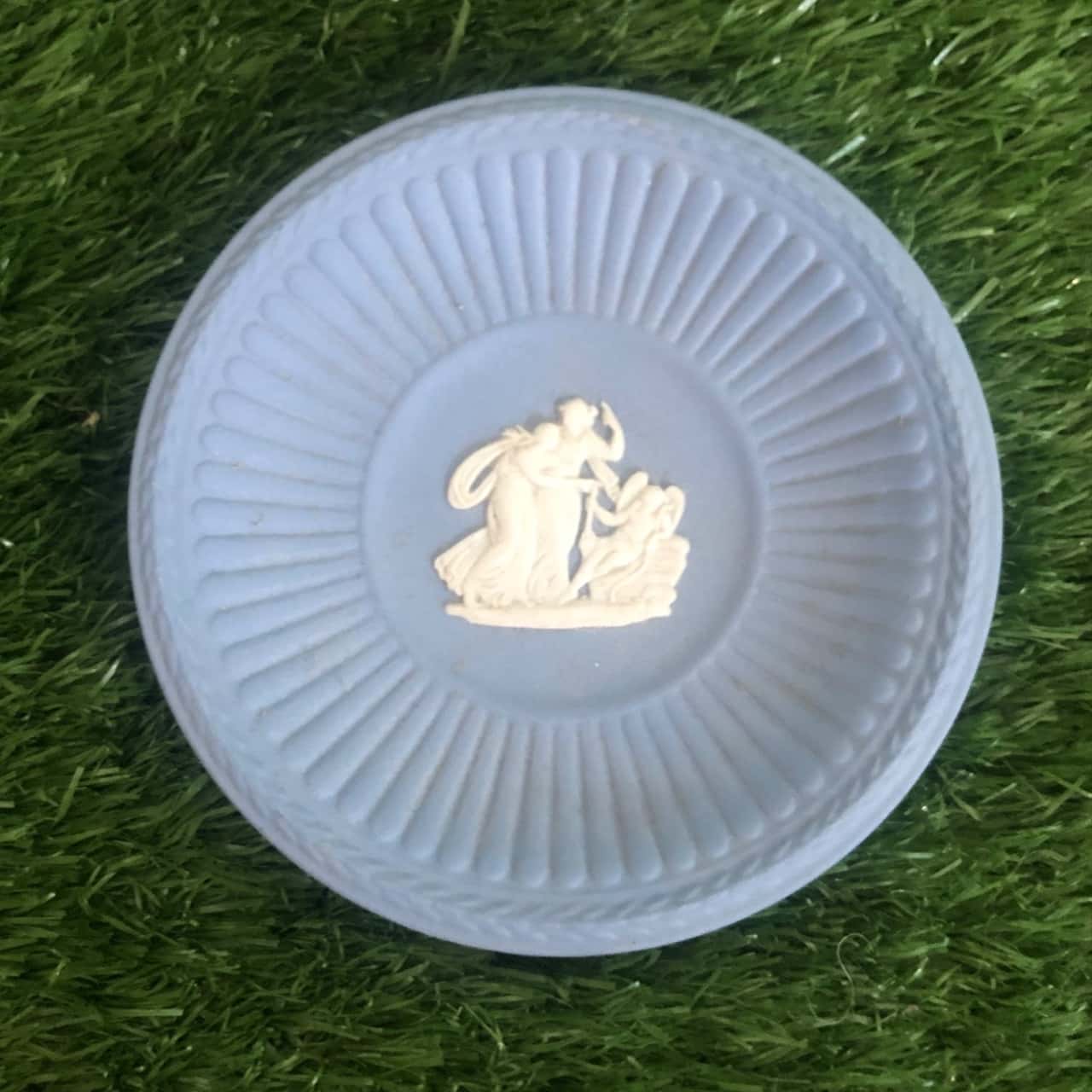 Vintage Wedgwood Powder Blue Jasperware Plate (Boxed)