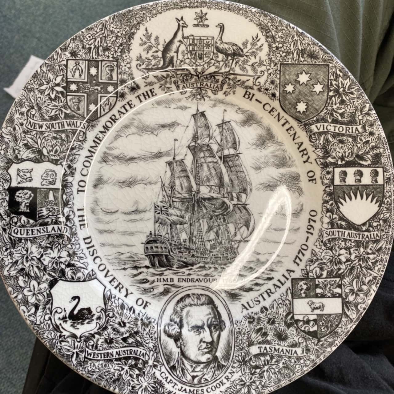 James Cook decorated plate
