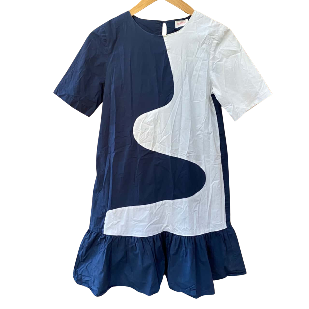 Gorman Navy/White Wavy Pattern Short Sleeve Dress Size 8(s) - Used Very ...