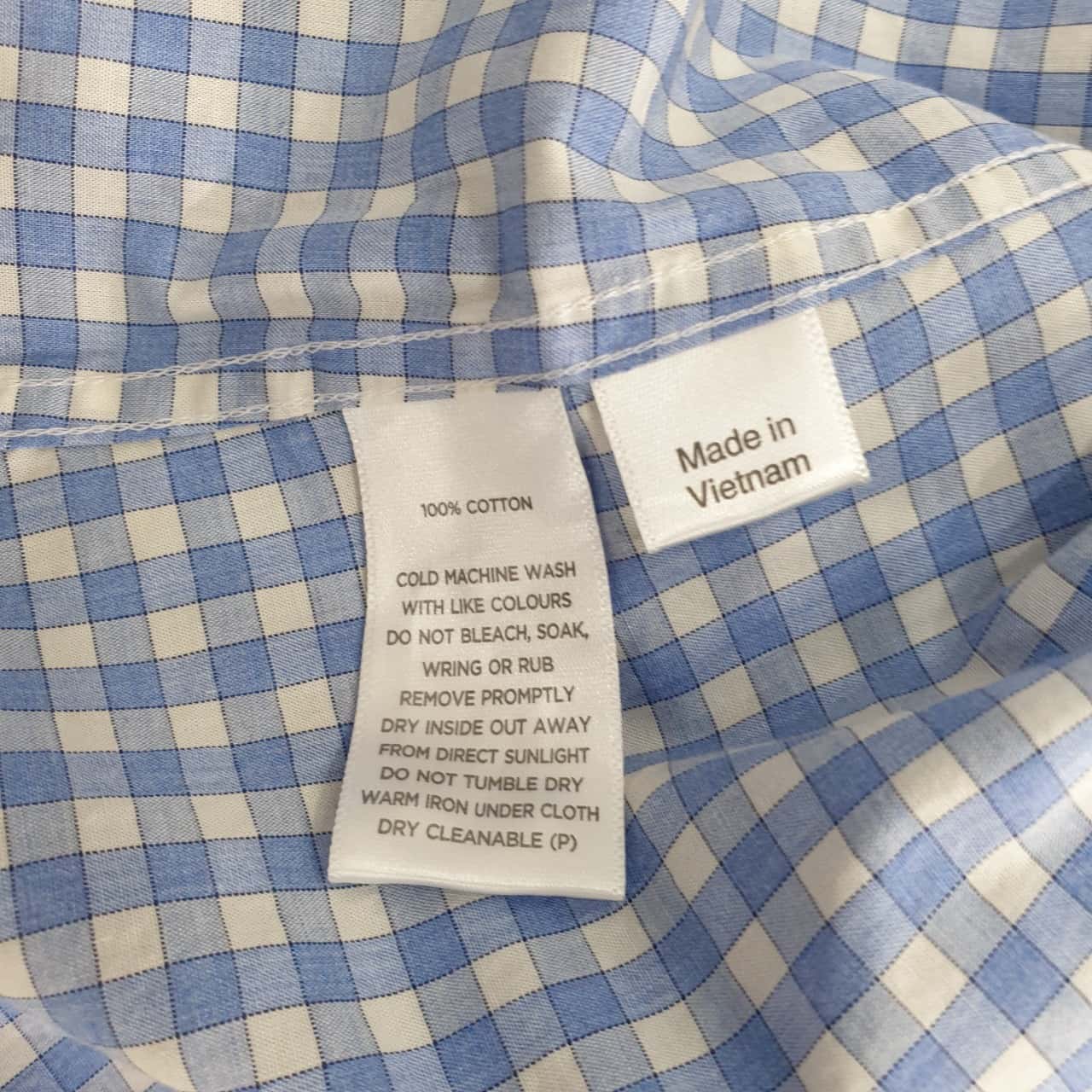 SABA Mens Size S Long Sleeve Checked Shirt Blue Tapered Fit (BNWT)(s)