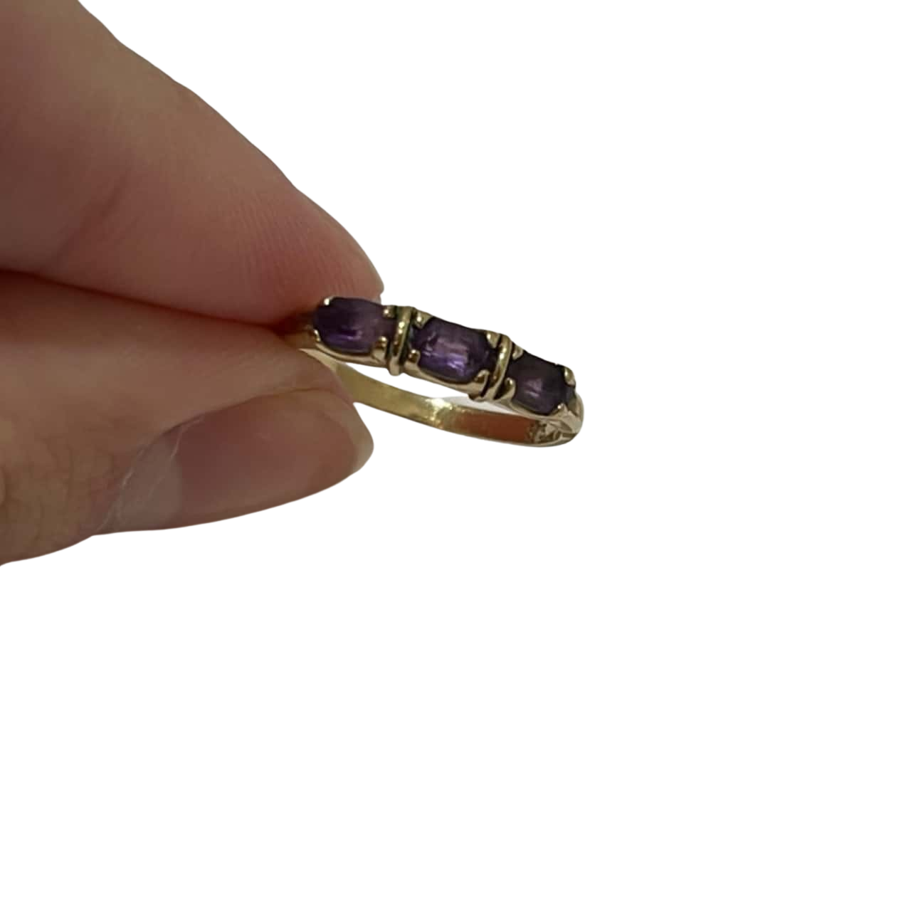 Womens Rings 9ct Gold / Purple Stone 375(s)