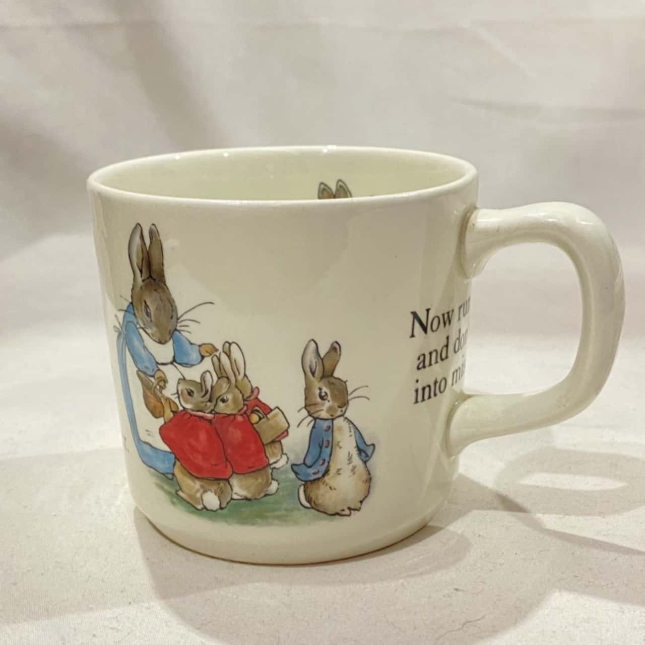 PETER RABBIT White Children’s Set Porridge Powl, Plate, Mug and Egg Cup ...