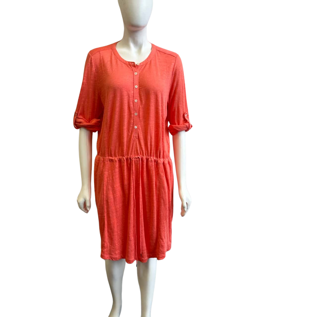 Trenery Womens Size L Short Sleeve Midi Dress Red S