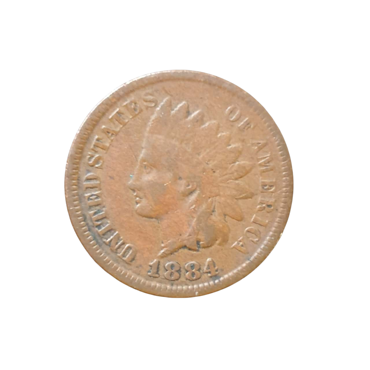 1884 United States of America Indian Head Penny One Cent Bronze ...