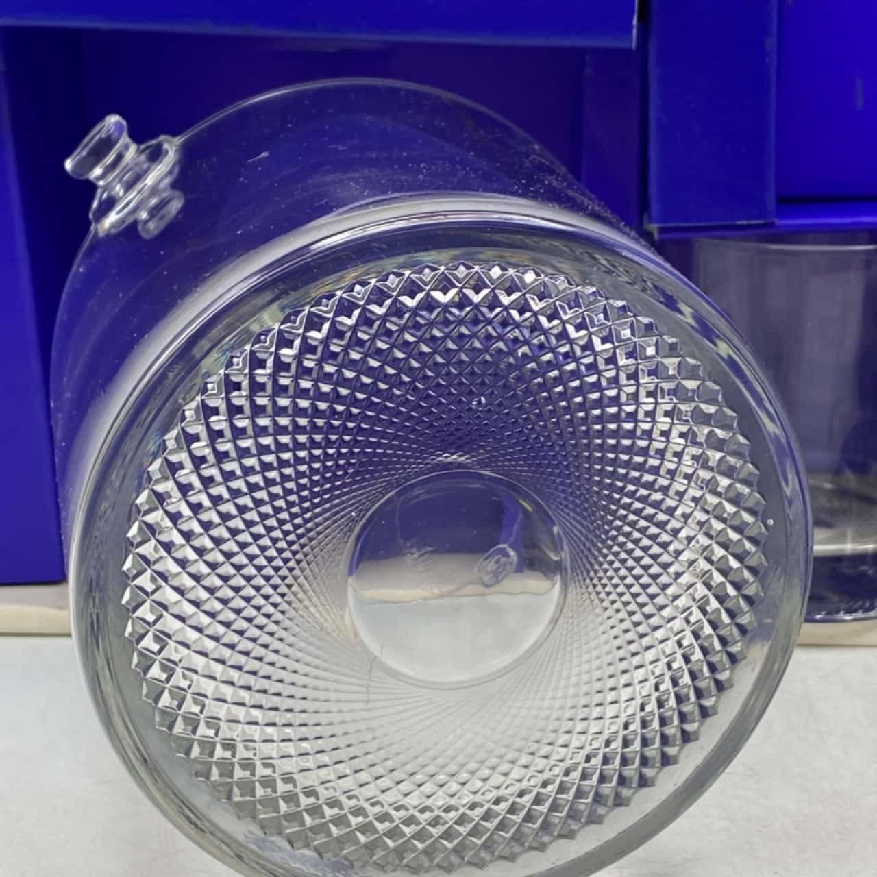 BNIB Retro 1970s True Vintage 3 Pce Glass Bar Set Ice Bucket & Glasses