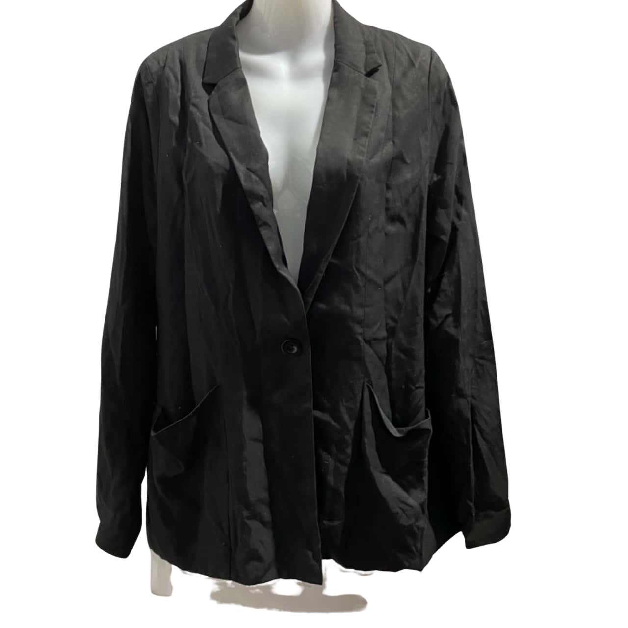 ELK Womens Soft Feel Size M Open Jacket with Pockets Black (s)