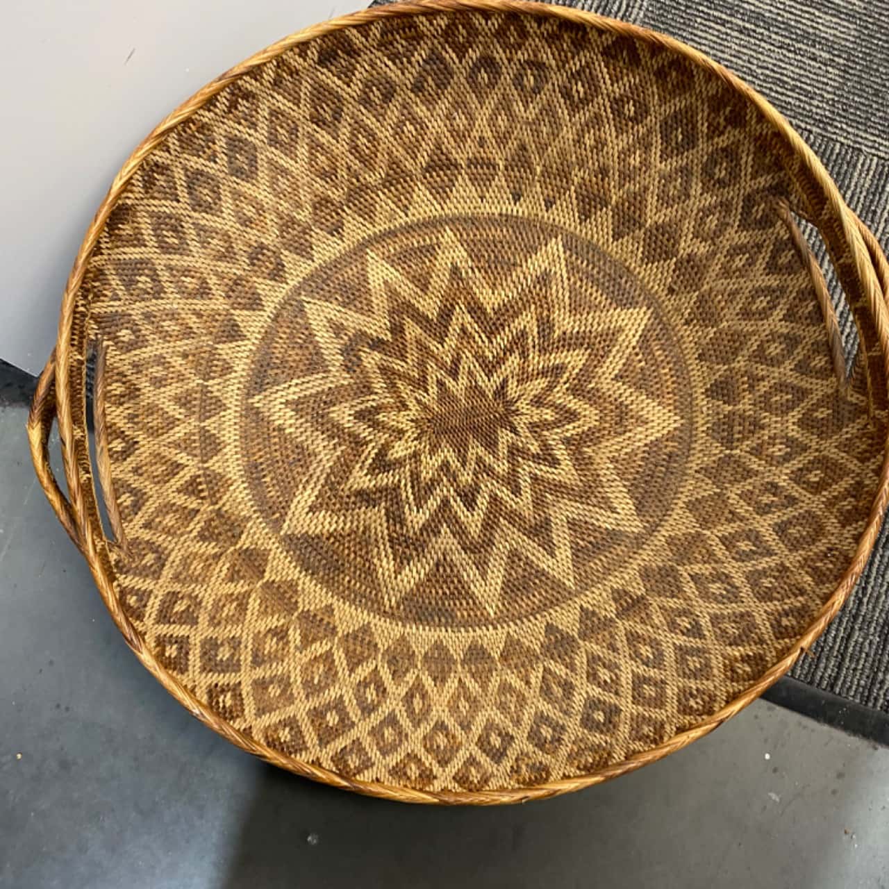 Very Large Vintage Hand Woven Buka Basket Made in Solomon Islands - See ...