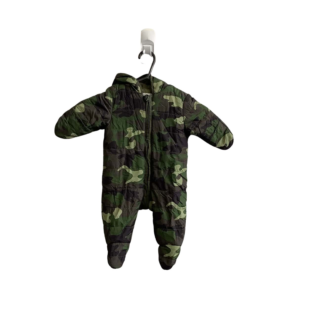 Old Navy Kid's Size 0-3 Months Snow Onesie Green Camo(s)