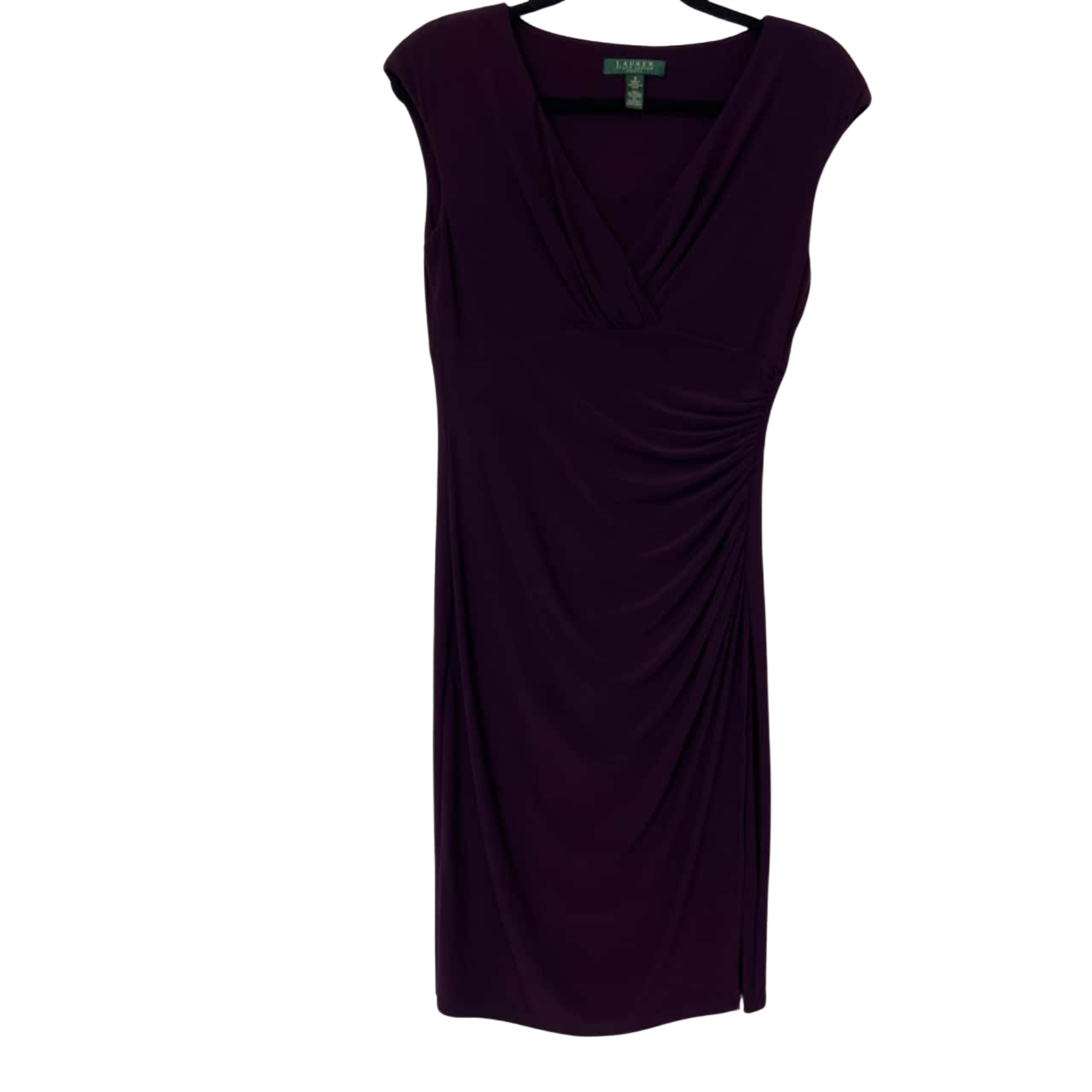 Ralph Lauren Size 8 Purple ruched dress