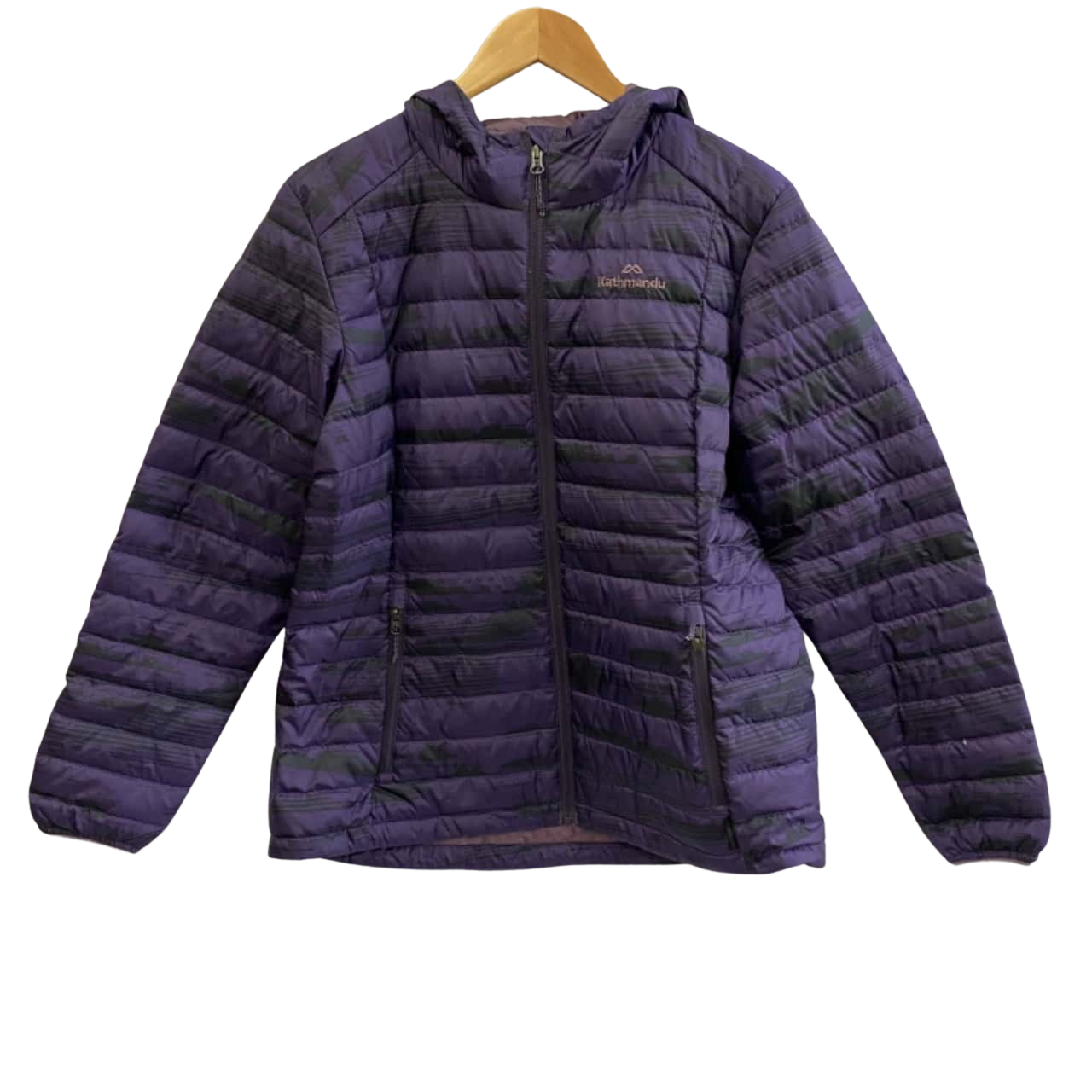 Kathmandu Womens Size 14 / L Front Zipper Duck Down Hooded Puffer ...