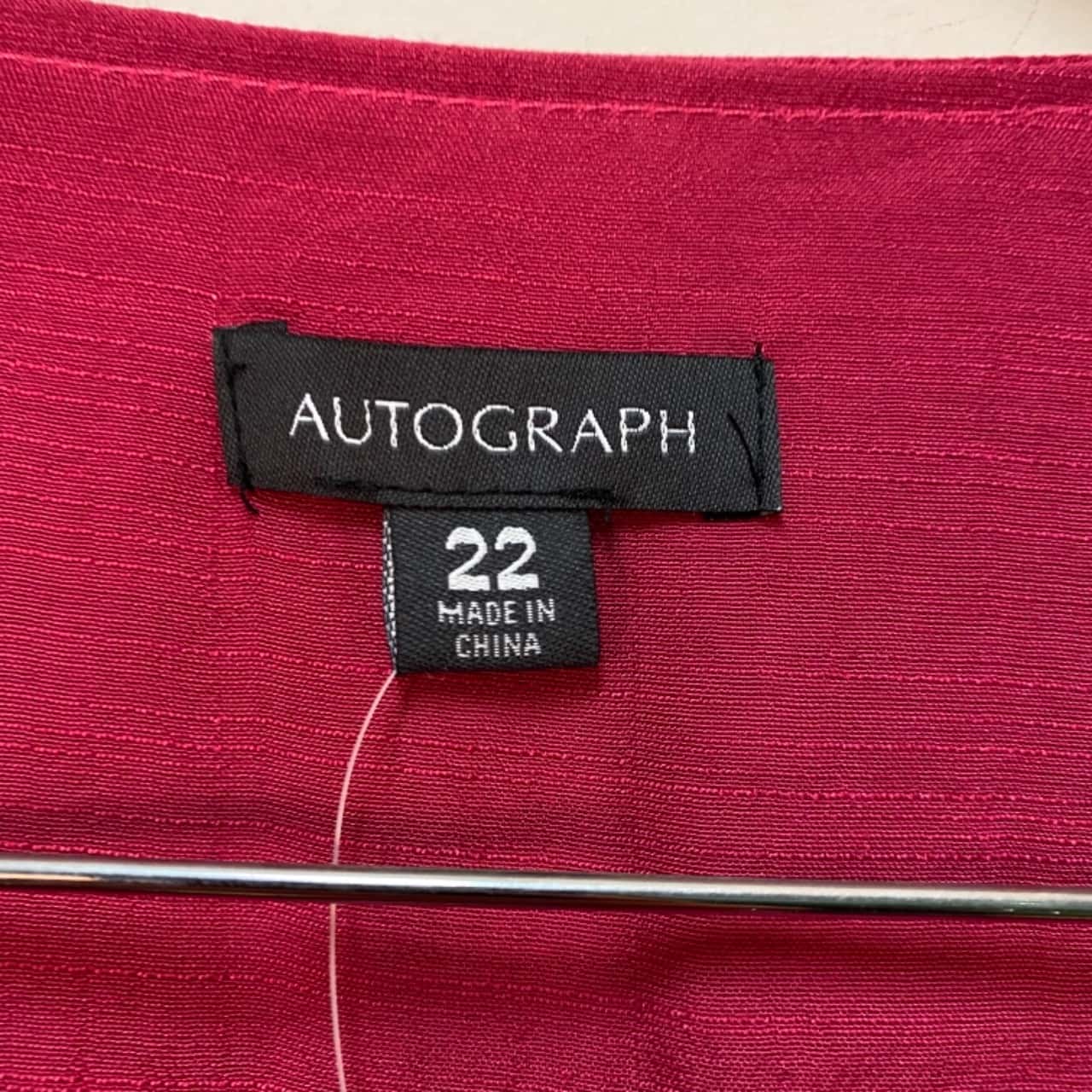 [Brand New] Autograph Womens Size 22 Double Coverup Berry(s)