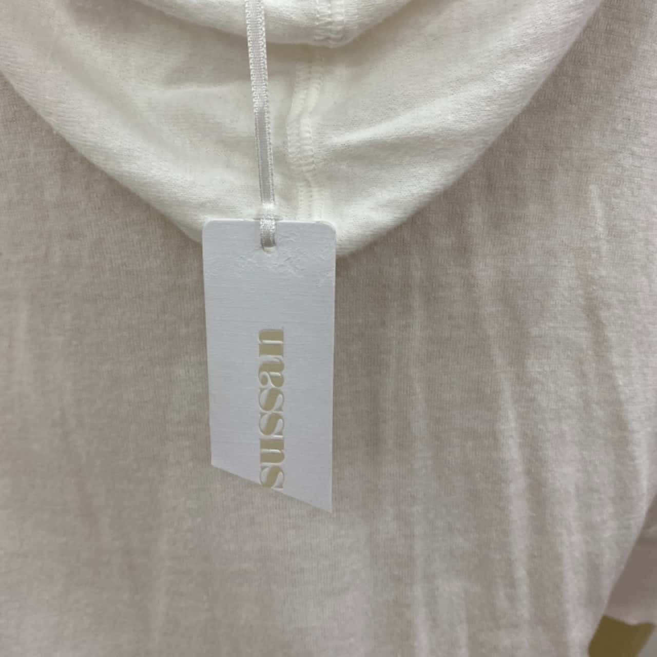Sussan Womens Size XL 3/4 Sleeve Hooded White (s)