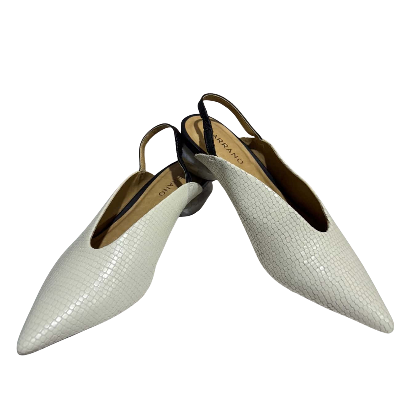 Womens Ladies CARRANO Size 39 Cream / Off White Sling Back Shoes with a ...