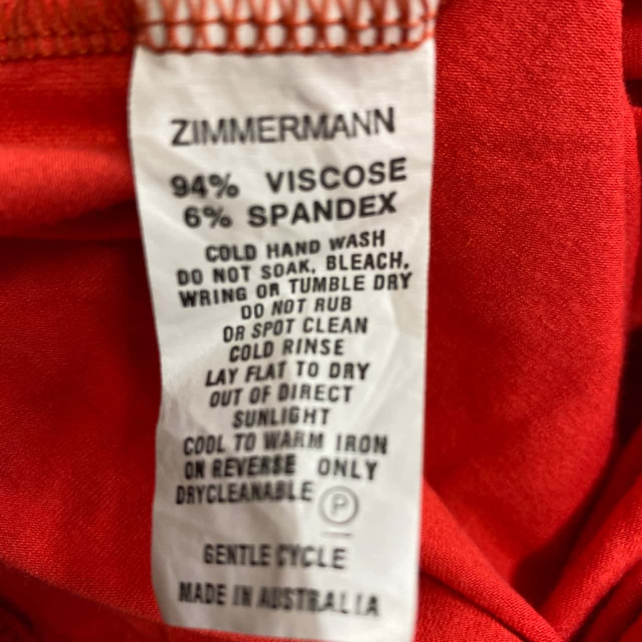 Zimmermann Womens Size 1 Sleeveless Dress Red (s)